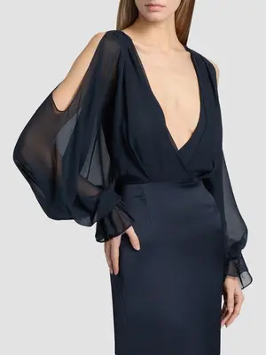 Ramy Brook Leesa Silk-blend Gown