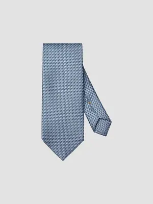 Eton Geometric Silk Tie Blue