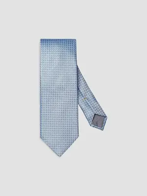 Eton Geometric Silk Tie - Blue