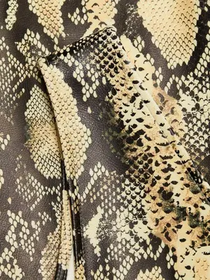 TOCCIN Malia Snakeskin Faux Leather Shift Dress
