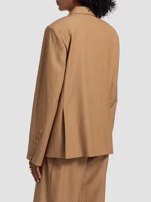 TOCCIN Willa Boyfriend Pinstriped Blazer