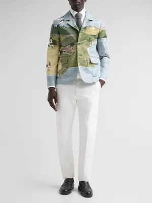 Thom Browne Nantucket Scenic Linen-cotton Sport Coat