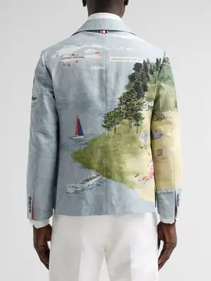 Thom Browne Nantucket Scenic Linen-cotton Sport Coat