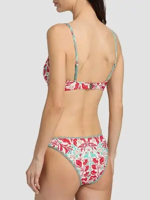 Ramy Brook Mona Floral Underwire Bikini Top - Flame Combo