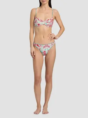 Ramy Brook Mona Floral Underwire Bikini Top - Flame Combo