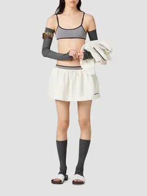 Miu Miu Technical Knit Swimsuit - Grey