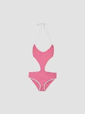 Miu Miu Technical Knit Swimsuit - Pink