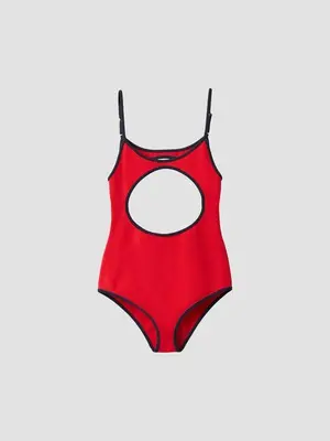 Miu Miu Technical Knit Swimsuit - Red