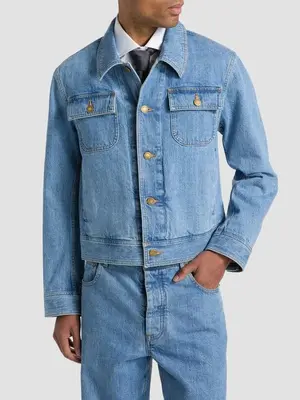Thom Browne Selvedge Denim Backstrap Utility Jacket