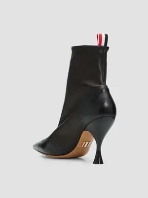 Thom Browne 90mm Wingtip Leather Booties