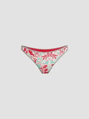 Ramy Brook Isla Floral Bikini Bottom - Flame Combo