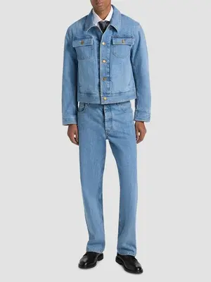 Thom Browne Washed Selvedge Denim Straight-leg Jeans