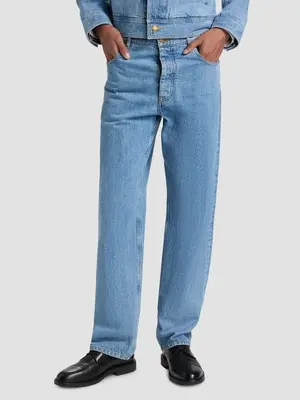 Thom Browne Washed Selvedge Denim Straight-leg Jeans