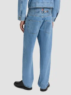 Thom Browne Washed Selvedge Denim Straight-leg Jeans