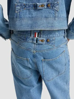 Thom Browne Washed Selvedge Denim Straight-leg Jeans