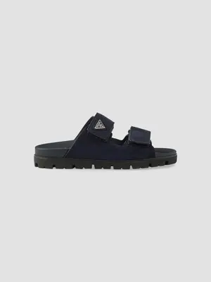 Prada Suede Band Sandals - Blue