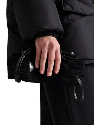Prada Wool And Nappa Leather Gloves
