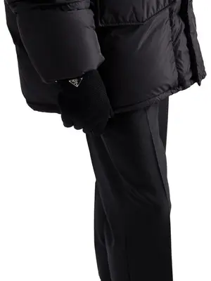 Prada Wool And Nappa Leather Gloves