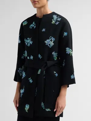 Libertine Bluebell Lane Embellished Opera Wrap Coat