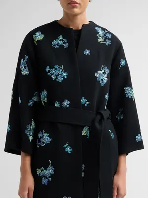 Libertine Bluebell Lane Embellished Opera Wrap Coat