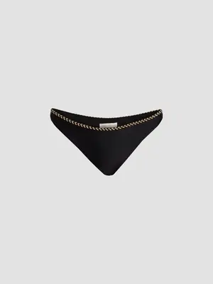 Ramy Brook Isla Braided Bikini Bottom - Black