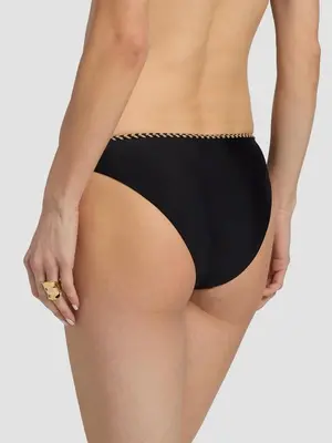 Ramy Brook Isla Braided Bikini Bottom - Black