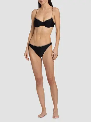 Ramy Brook Isla Braided Bikini Bottom - Black