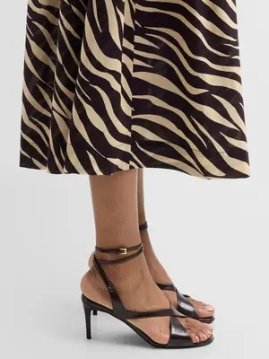 Ronny Kobo Feyre -striped Drop-waist Skirt