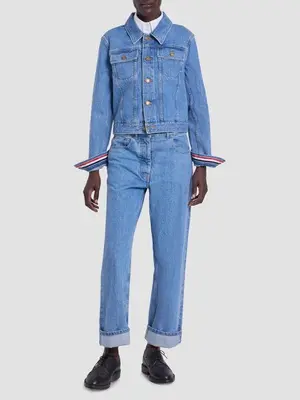 Thom Browne Shrunken-fit Denim Jacket
