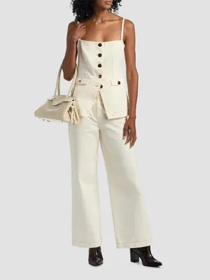 TOCCIN Blaire Weekend High-rise Wide-leg Jeans