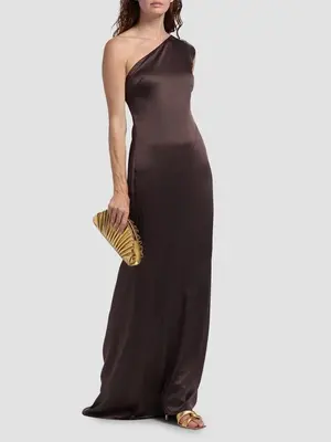 TOCCIN Callum One-shoulder Satin Gown