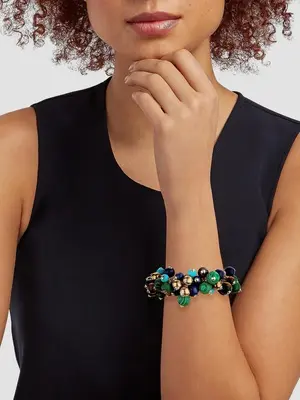 Ramy Brook Bauble Beads Sienna Goldtone & Multi-stone Bracelet