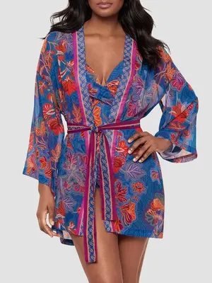 Miraclesuit Decoupage Floral Georgette Kimono