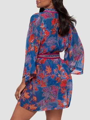 Miraclesuit Decoupage Floral Georgette Kimono