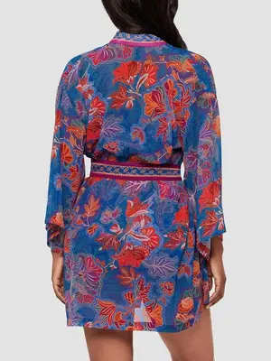 Miraclesuit Decoupage Floral Georgette Kimono