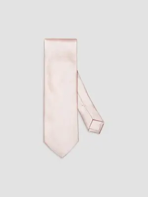 Eton Herringbone Woven Silk Tie - Pink