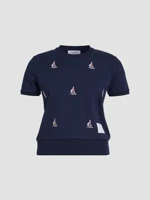 Thom Browne Sailboat Intarsia-knit Cotton Sweater
