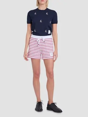 Thom Browne Sailboat Intarsia-knit Cotton Sweater