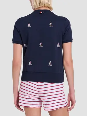 Thom Browne Sailboat Intarsia-knit Cotton Sweater