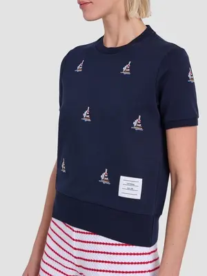 Thom Browne Sailboat Intarsia-knit Cotton Sweater