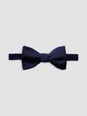 Eton Silk Ready-tied Bow Tie Blue