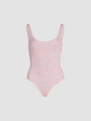 TOCCIN Sheila Sequined Knit Bodysuit - Ballet