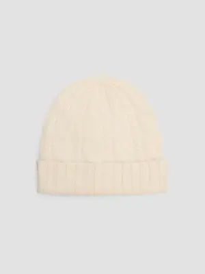Sofia Cashmere Cable-knit Cashmere Beanie - Ivory