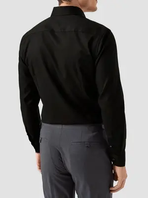 Eton Cotton-twill Slim-fit Dress Shirt - Black