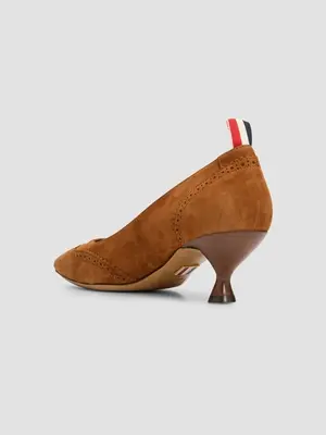 Thom Browne Wingtip 50mm Suede Pumps