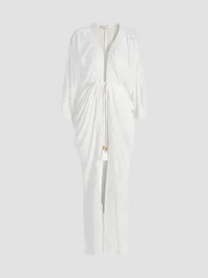 Ramy Brook Bernice Lace-trim V-neck Maxi Dress - White