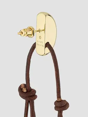 Ramy Brook Corded Riya Goldtone & Leather Drop Earrings