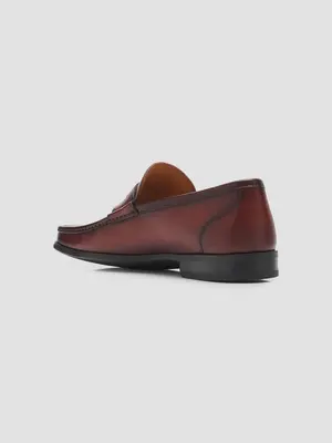 Magnanni Gentry Leather Penny Loafers - Cognac
