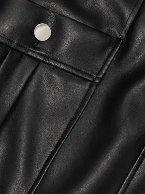 TOCCIN Fallon Faux Leather Cargo Midi-skirt