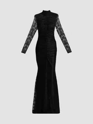TOCCIN Sylvie Lace Ruched Gown